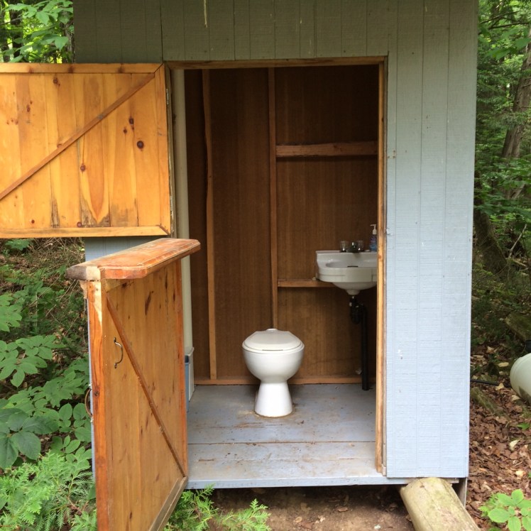 An Outhouse Makeover: From Crappy Crapper to Pretty Privy – Tiny Cabin ...